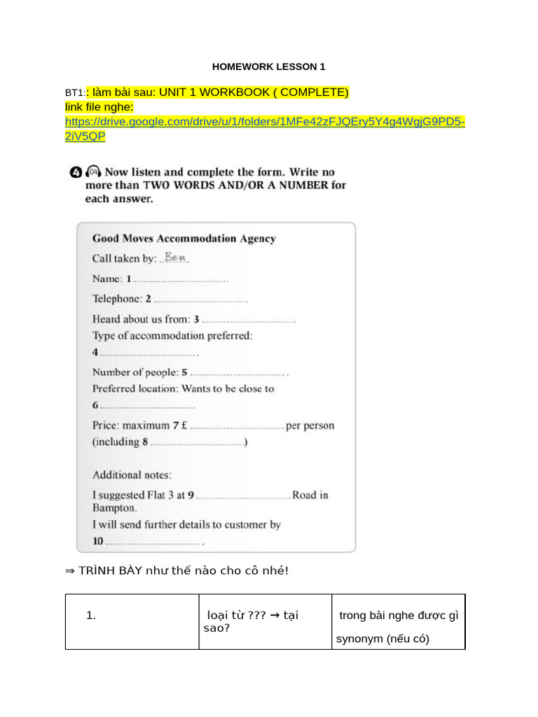Homework Lesson 1 | PDF