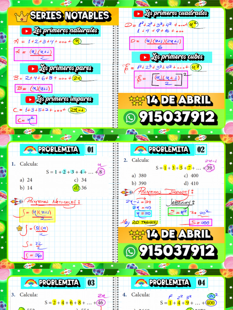 Sobre Las Series Notables - Aritmética de Secundaria | PDF