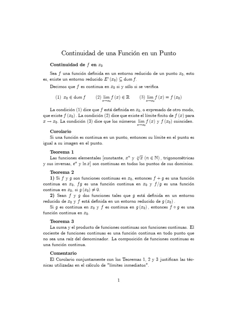 Continuidad-Teoremas de Límite | PDF | Función continua | Función ...