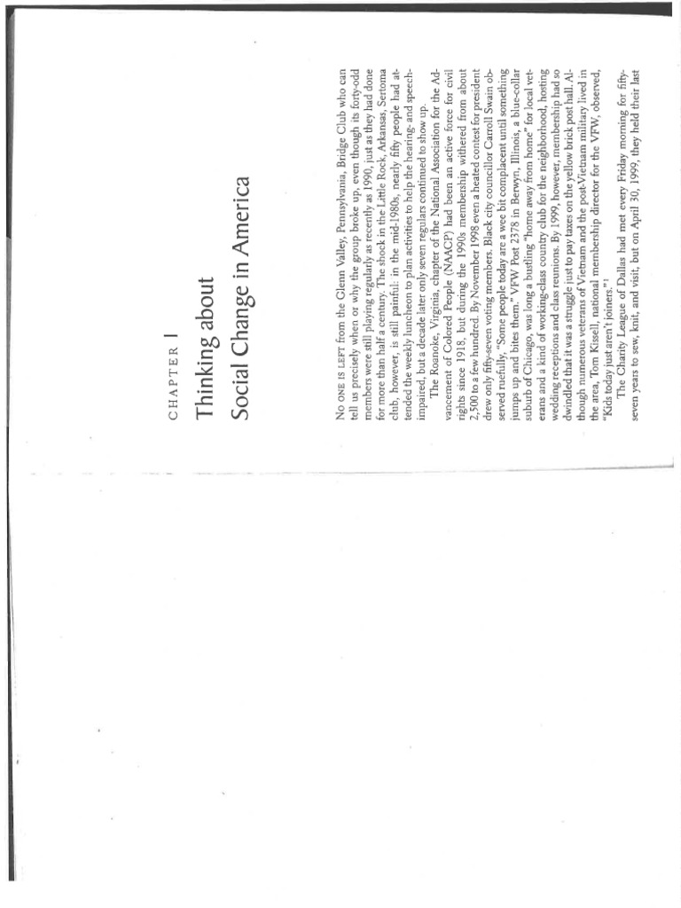 Putnam Bowling Alone Ch. 1 (1) | PDF