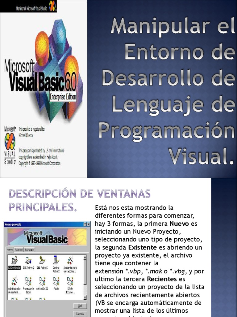 Manipular El Entorno de Desarrollo de Lenguaje de Programación Visual ...