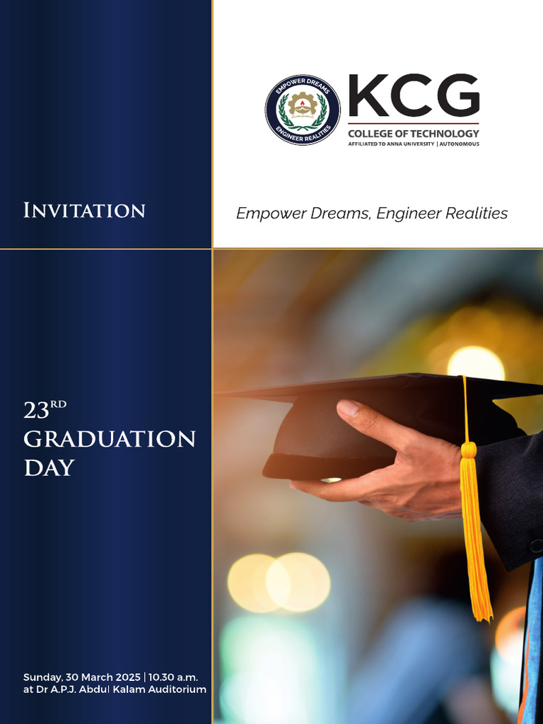 23rd Graduation Day Invite Final - 30.03.25 | PDF