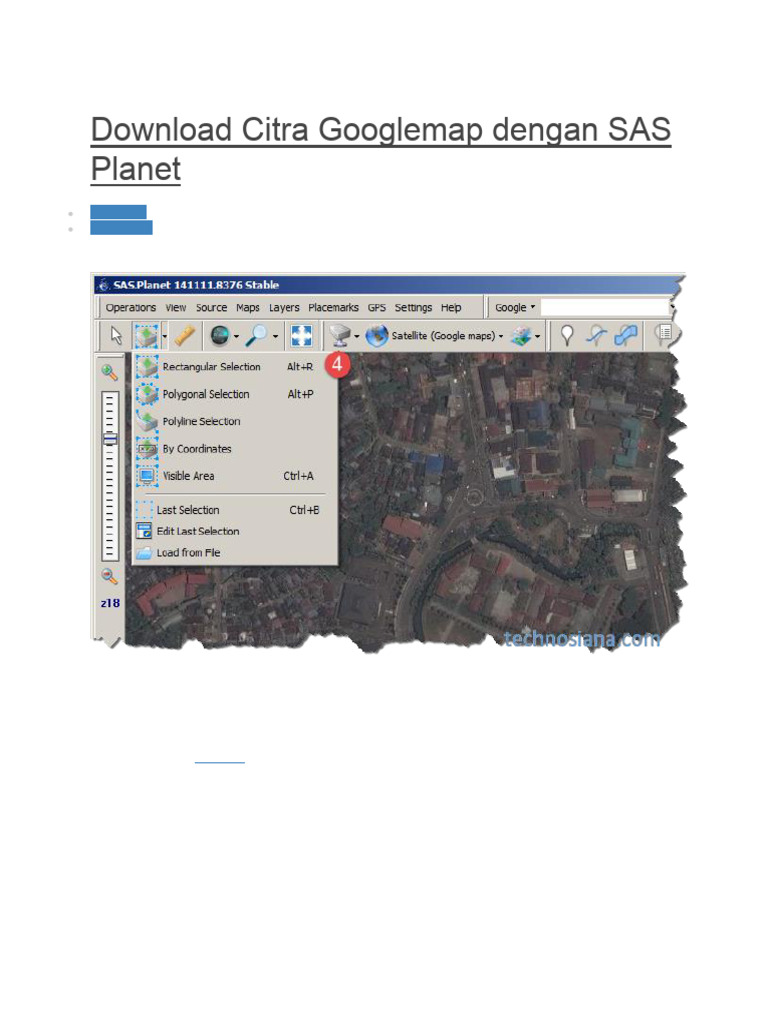 Download Citra Googlemap dengan SAS Planet | PDF