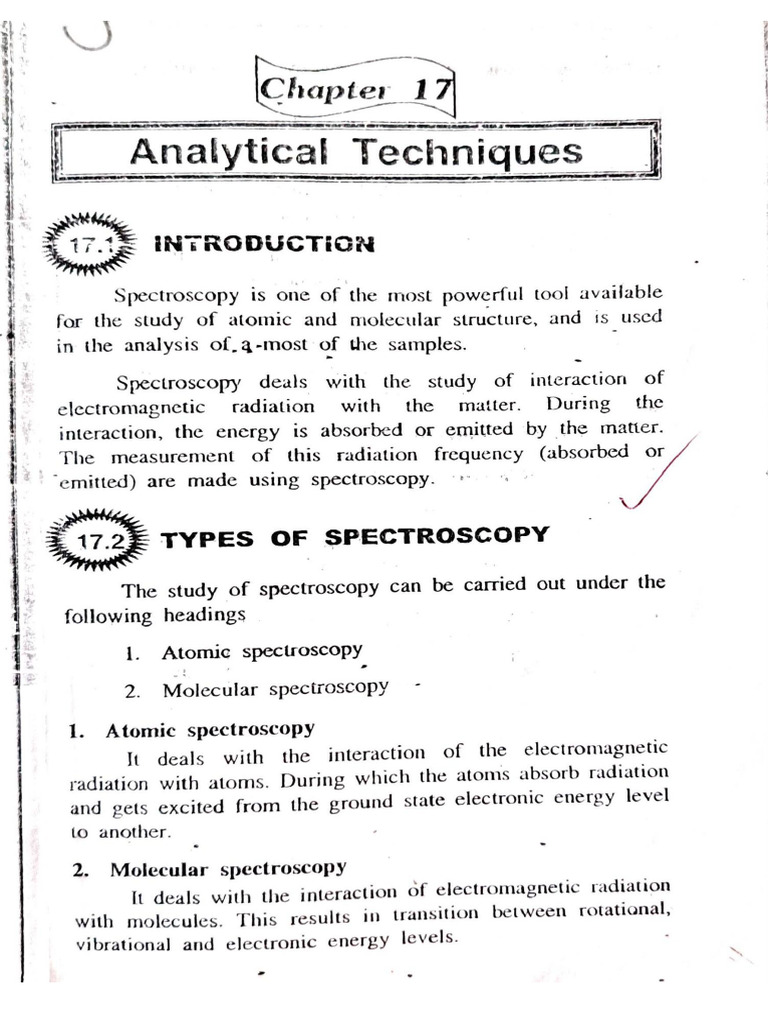 Unit -2 Spectroscopic Techniques - Book - Study Material-3 | PDF