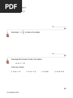 Rearranging Formulas Guide | PDF | Mathematics | Elementary Geometry