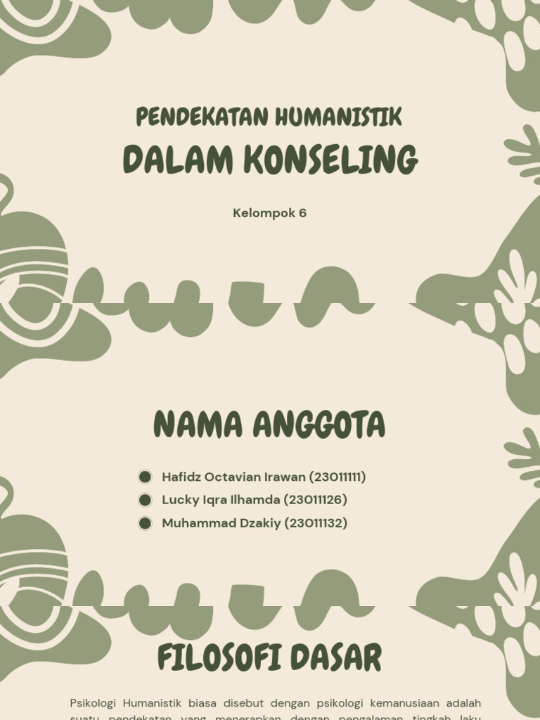 Pendekatan Humanistik dalam Konseling | PDF