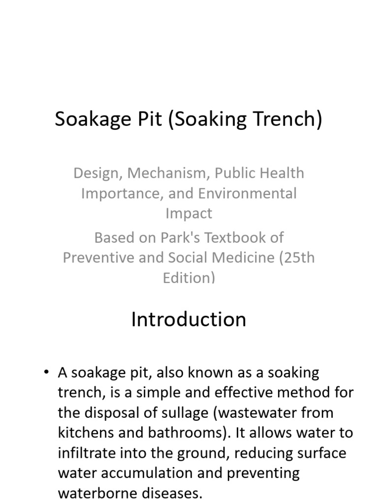 Soakage Pit Full Presentation | PDF | Groundwater | Surface Runoff