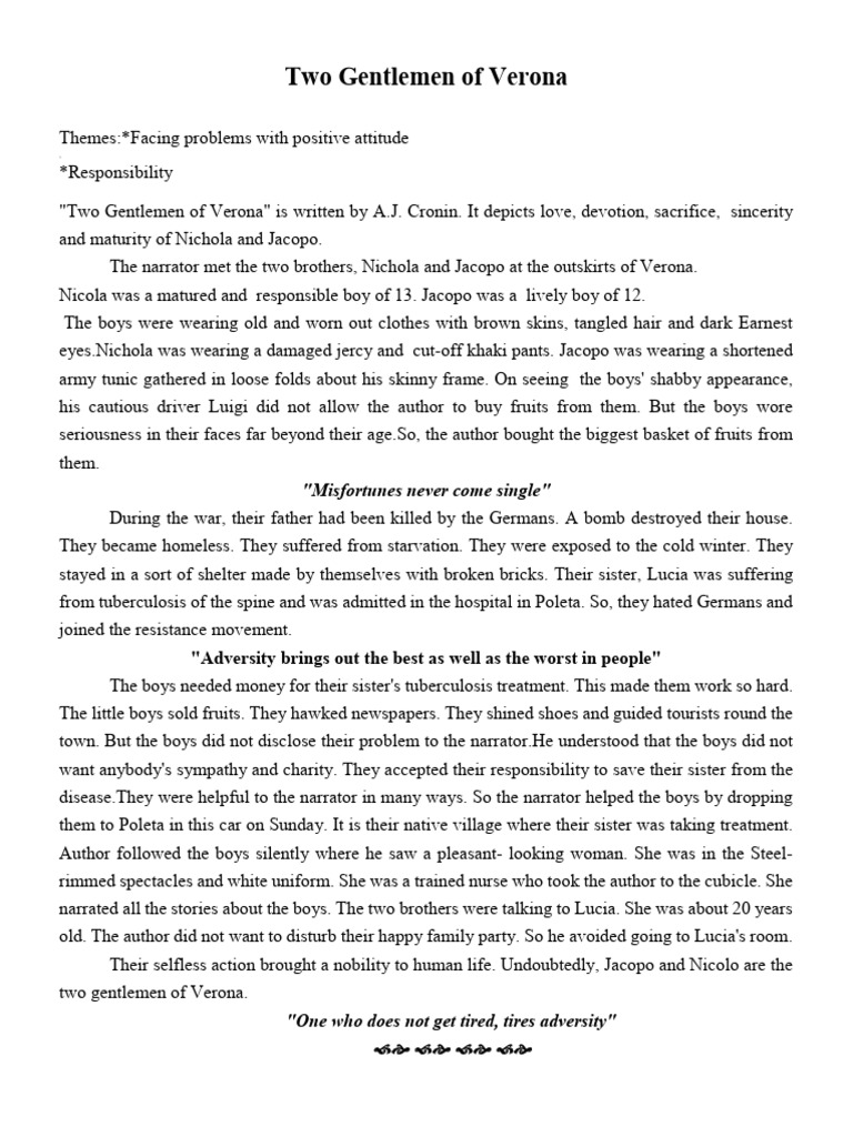 Two Gentlemen of Verona | PDF