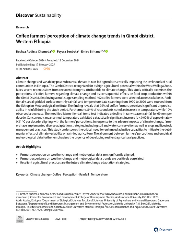 Perceptions Climate Change | PDF | Agriculture | Autocorrelation