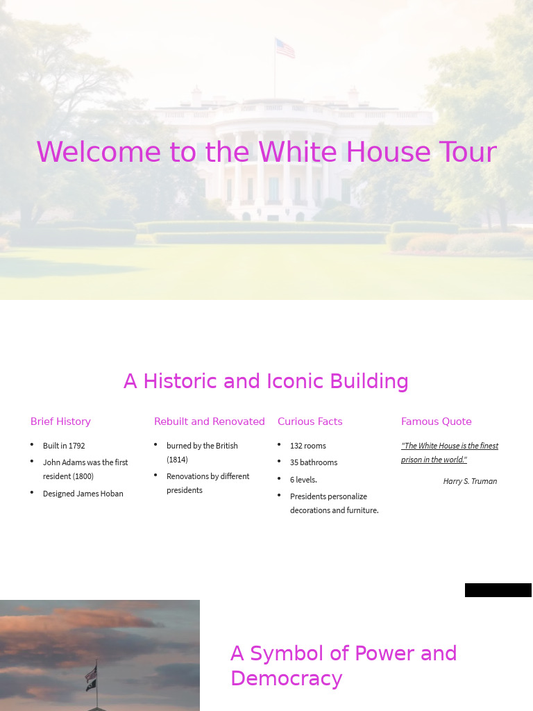White House Tour: History & Highlights | PDF