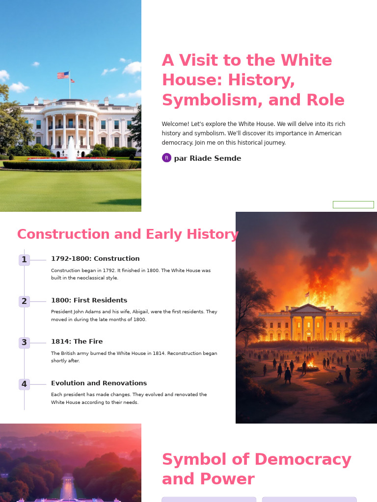 A Visit To The White House History Symbolism and Role | PDF | White ...