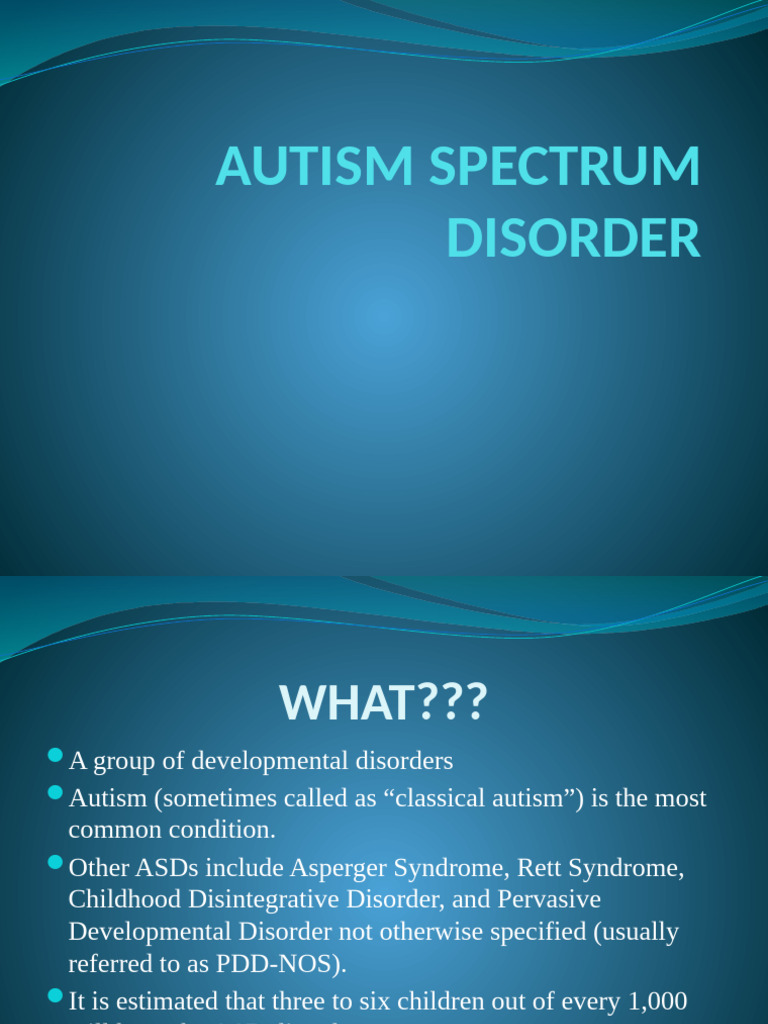 Autism Spectrum Disorder New | PDF | Autism | Asperger Syndrome
