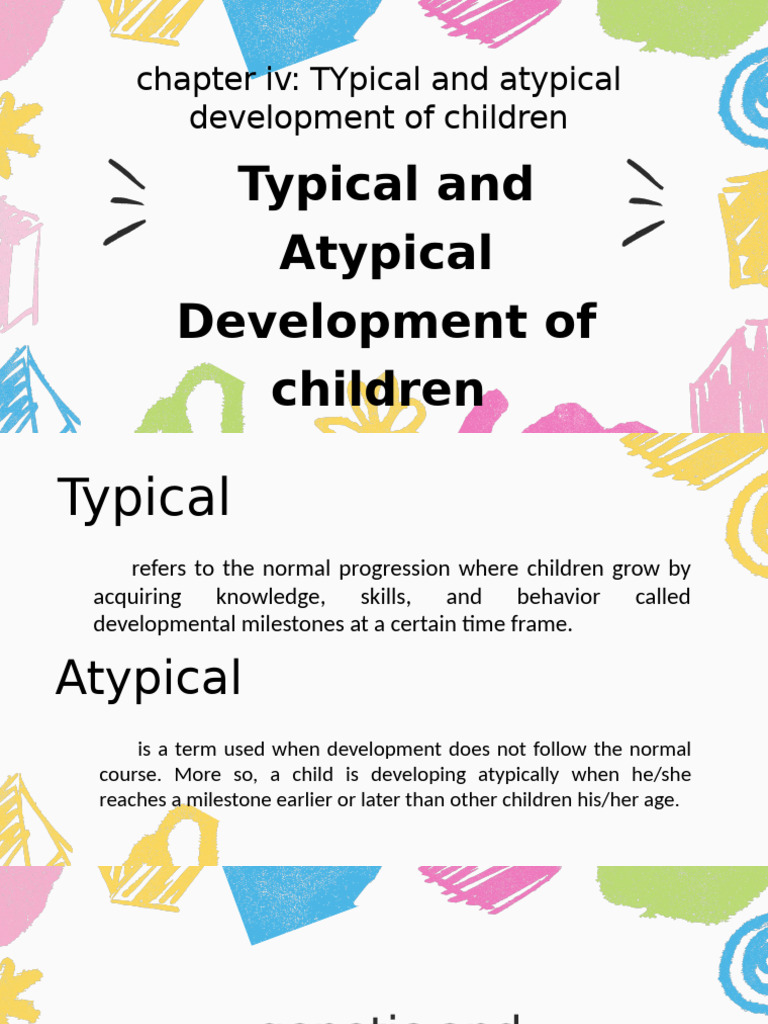 Chapter4 Typical and Atypical Development of The Children | PDF ...