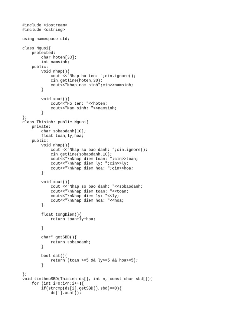 C++ Student Management System Code | PDF