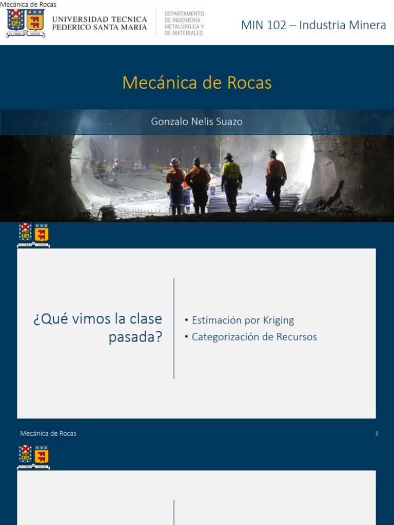 06 - Mecánica de Rocas 2025 - 01 | PDF | Deformación (ingeniería ...