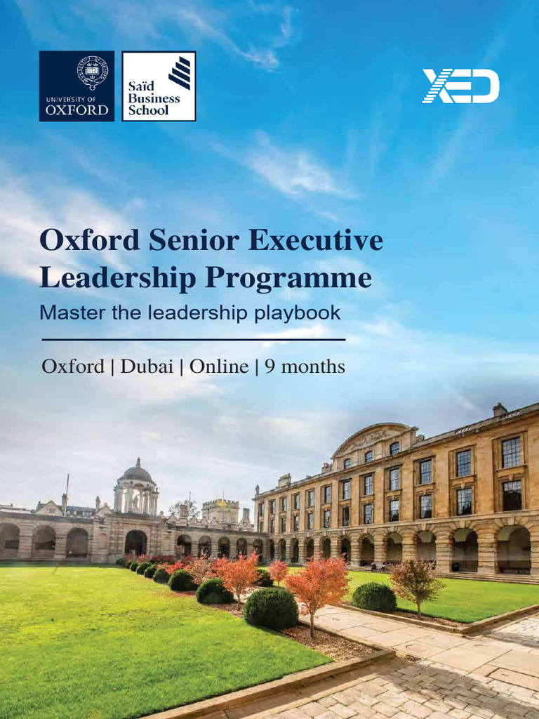 Oxford Senior Executive Leadership Programme Brochure | PDF ...