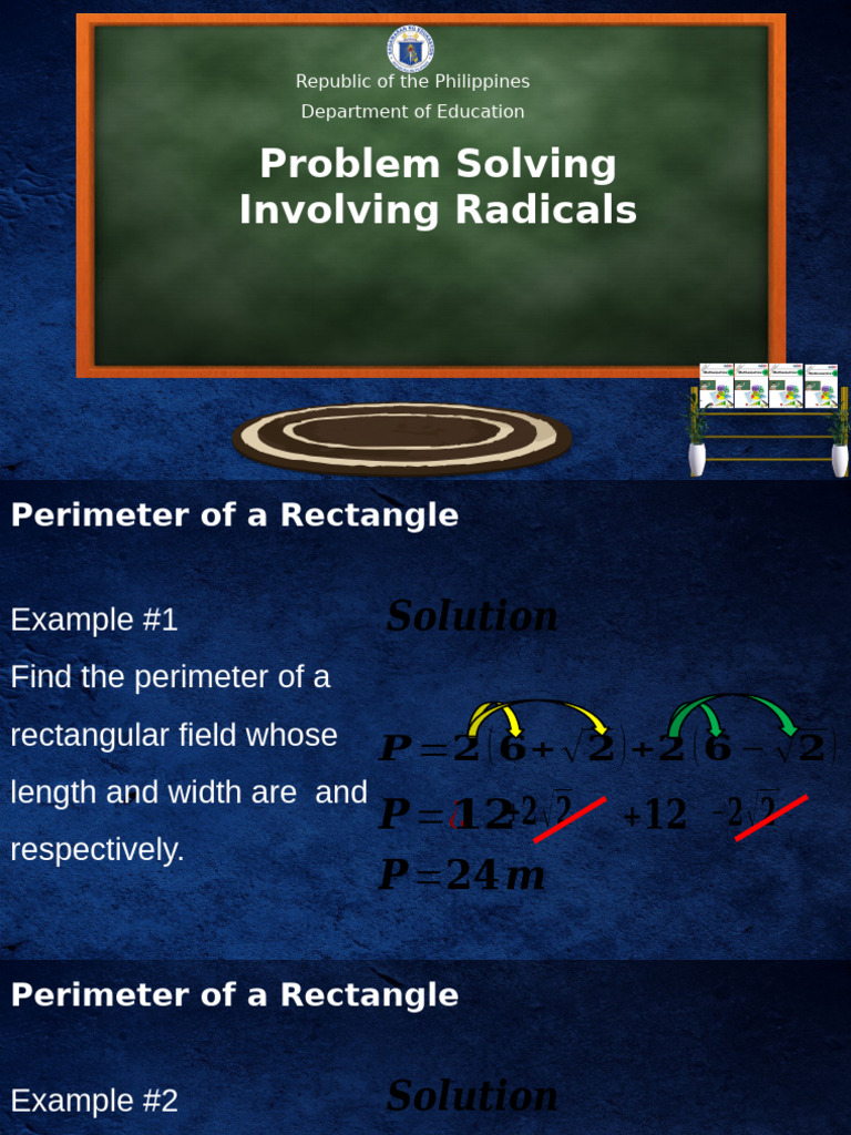 12. Problem Solving Involving Radicals | PDF | Area | Length