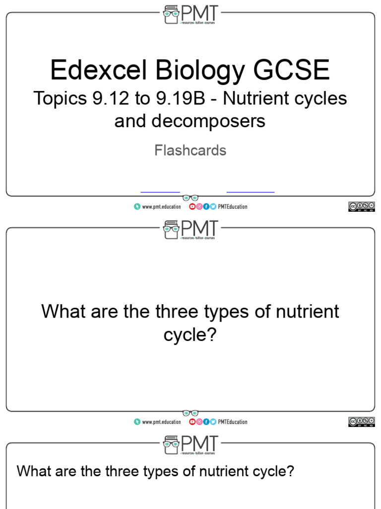 Nutrient Cycles in GCSE Biology | PDF | Decomposition | Desalination