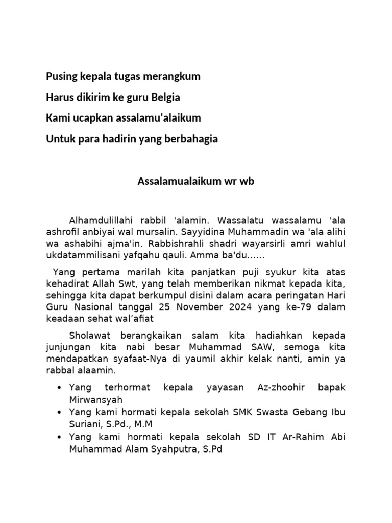 TEKS MC HUT PGRI . 2 | PDF