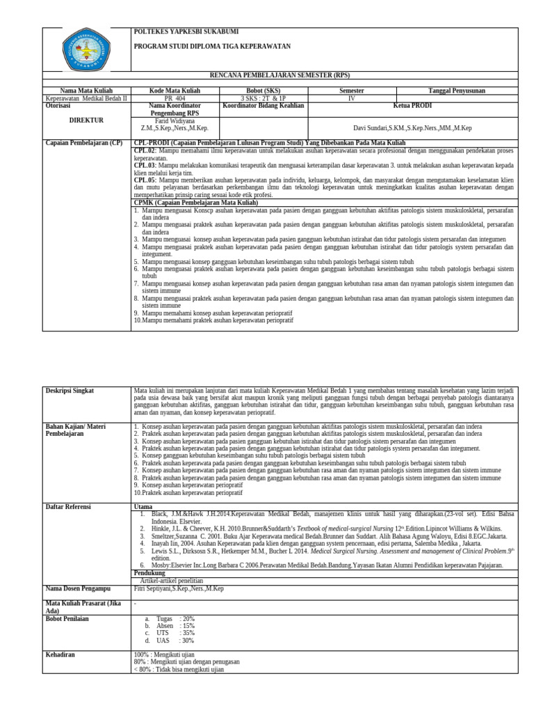 RPS KMB Ii (Kurikulum Aipviki 2022) | PDF