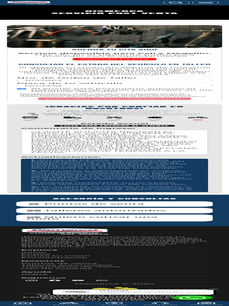 Servicio Técnico Posventa - Taller Motos Auteco - Dismerca | PDF
