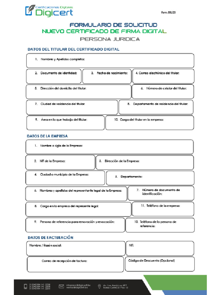 Formulario de Solicitud | PDF