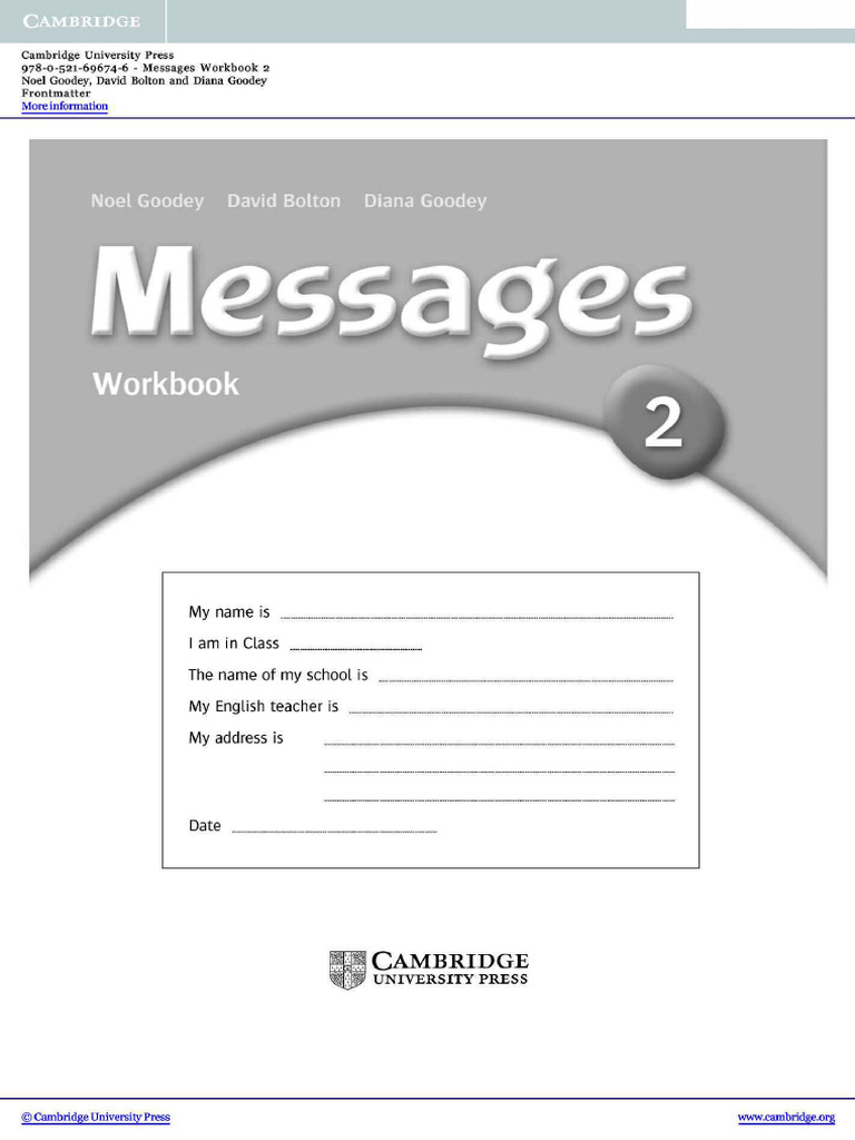Messages 2 Workbook | PDF