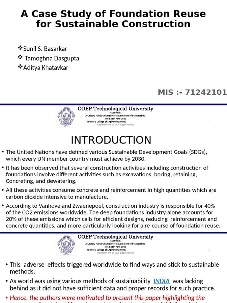 Reuse of Foundations | PDF | Civil Engineering
