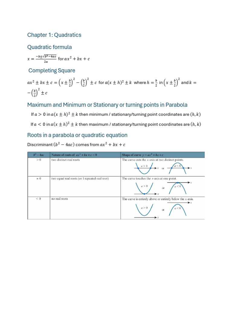 Pure Mathematics Notes | PDF | Integral | Derivative