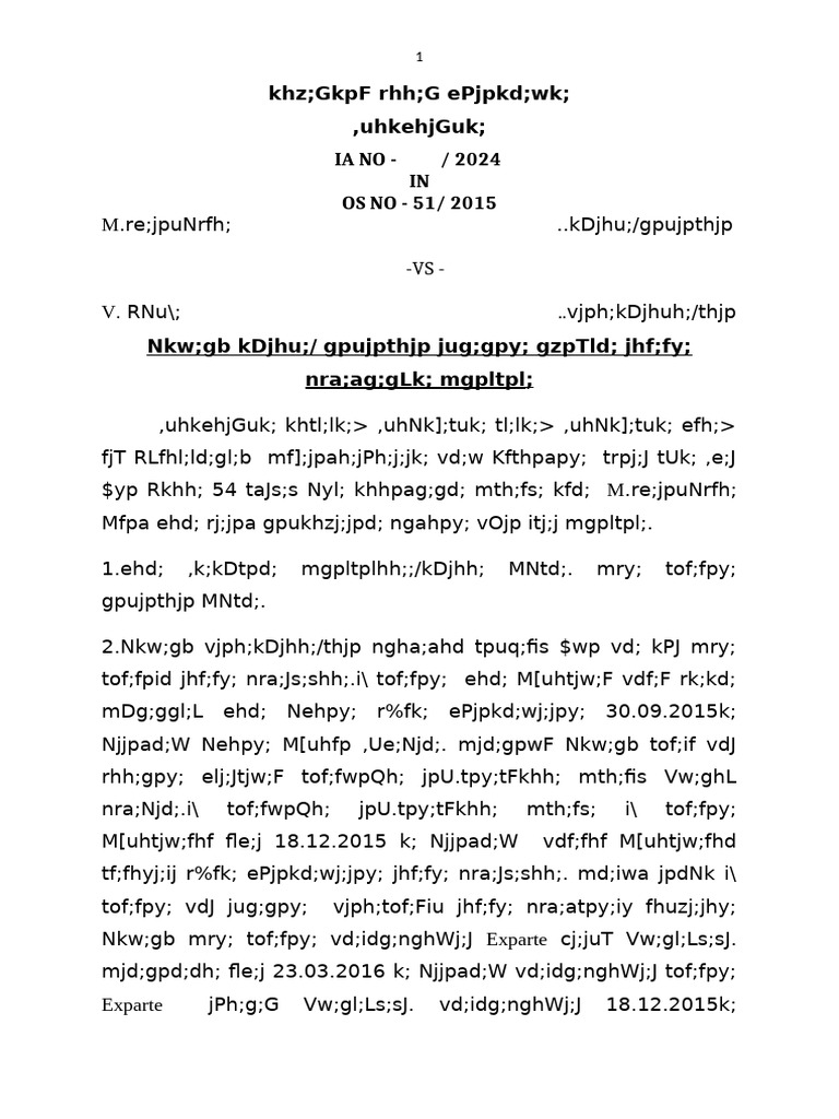 Exparte Decree Set Aside Proceedings | PDF