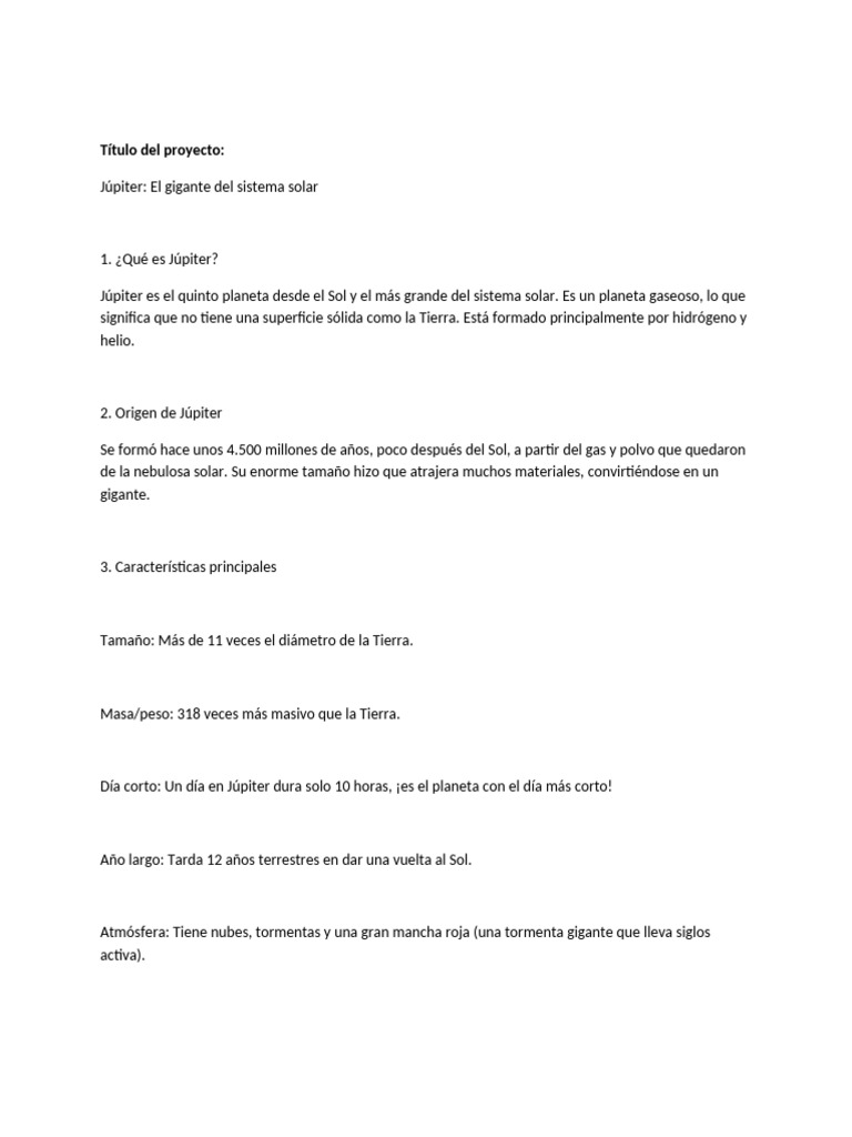 Proyecto Júpiter | PDF