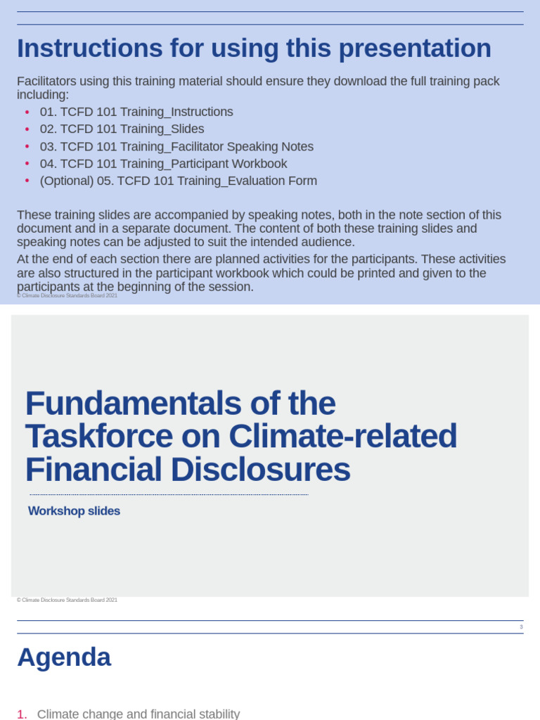 TCFD 101 Training - Slides | PDF | Natural Environment | Climate Change