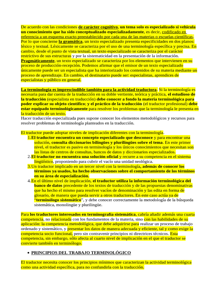 Terminologia Sottolineato | PDF | Traducciones | Lingüística