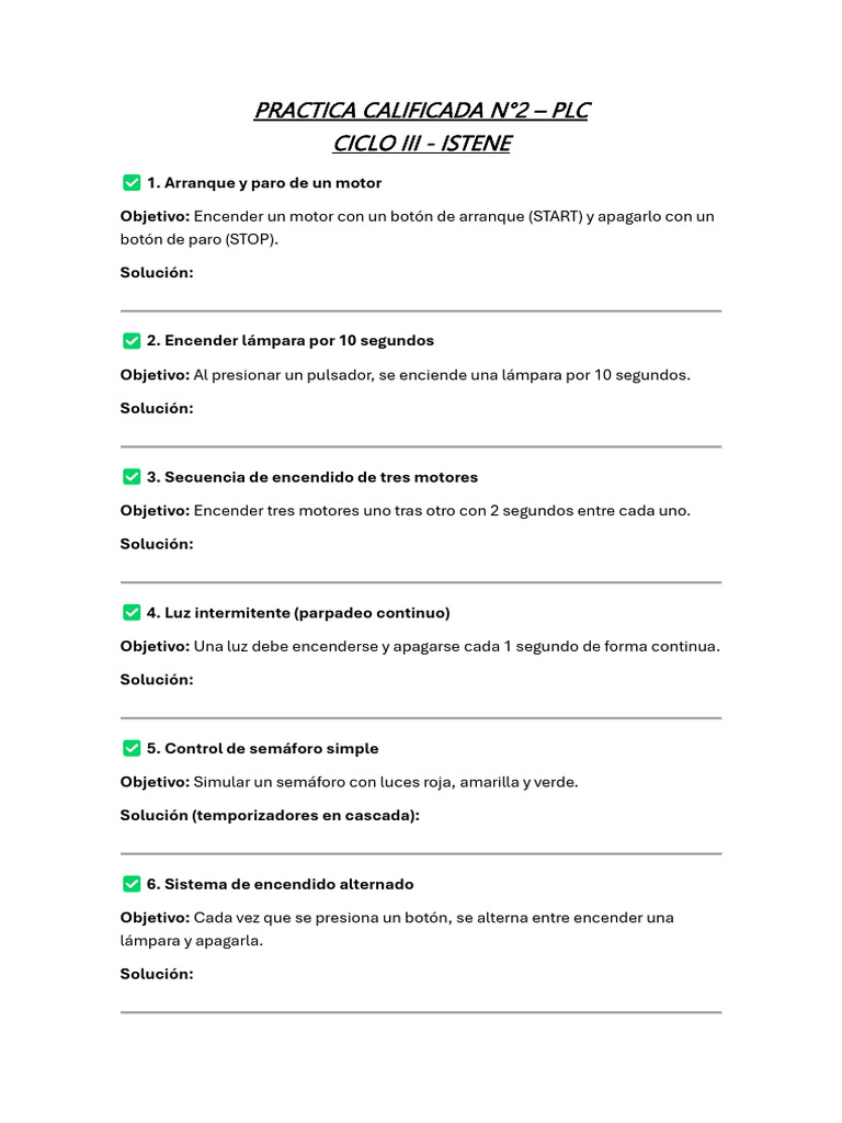 Practica Calificada N 2 - Iii Ciclo PLC | PDF