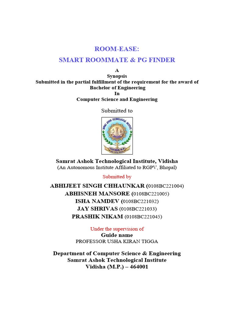 Minor Project Synopsis 3rd Year | PDF | Artificial Intelligence | Intelligence (AI) & Semantics