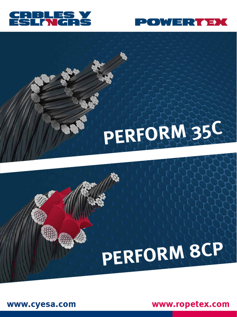 Catalogo Cable Perform Ropetex - E.1-2022 | PDF | Ingeniería de ...