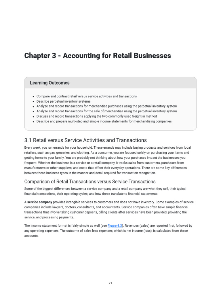 Chapter 3 - Accounting For Retail Businesses | PDF | Debits And Credits ...