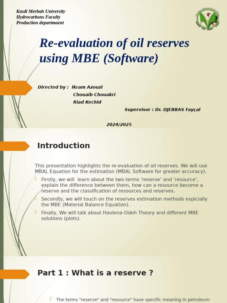 Oil Reserves Estimation Using MBE | PDF | Petroleum Reservoir | Applied ...