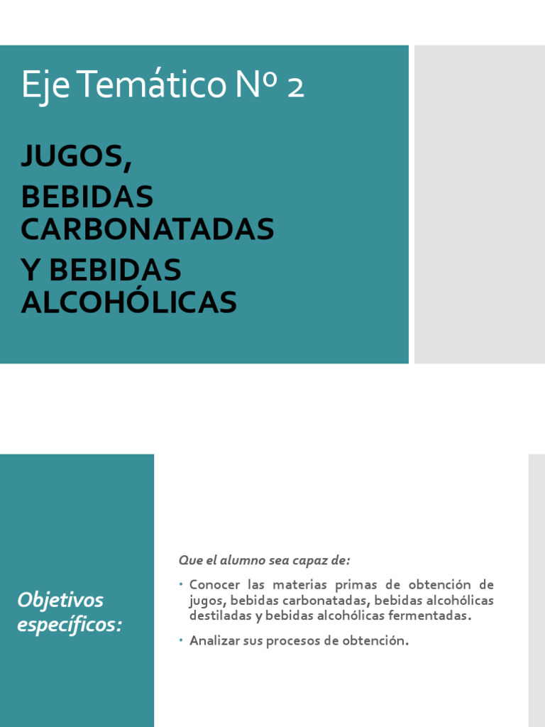 Eje Temático 2 - BEBIDAS | PDF | Cerveza | Bebida