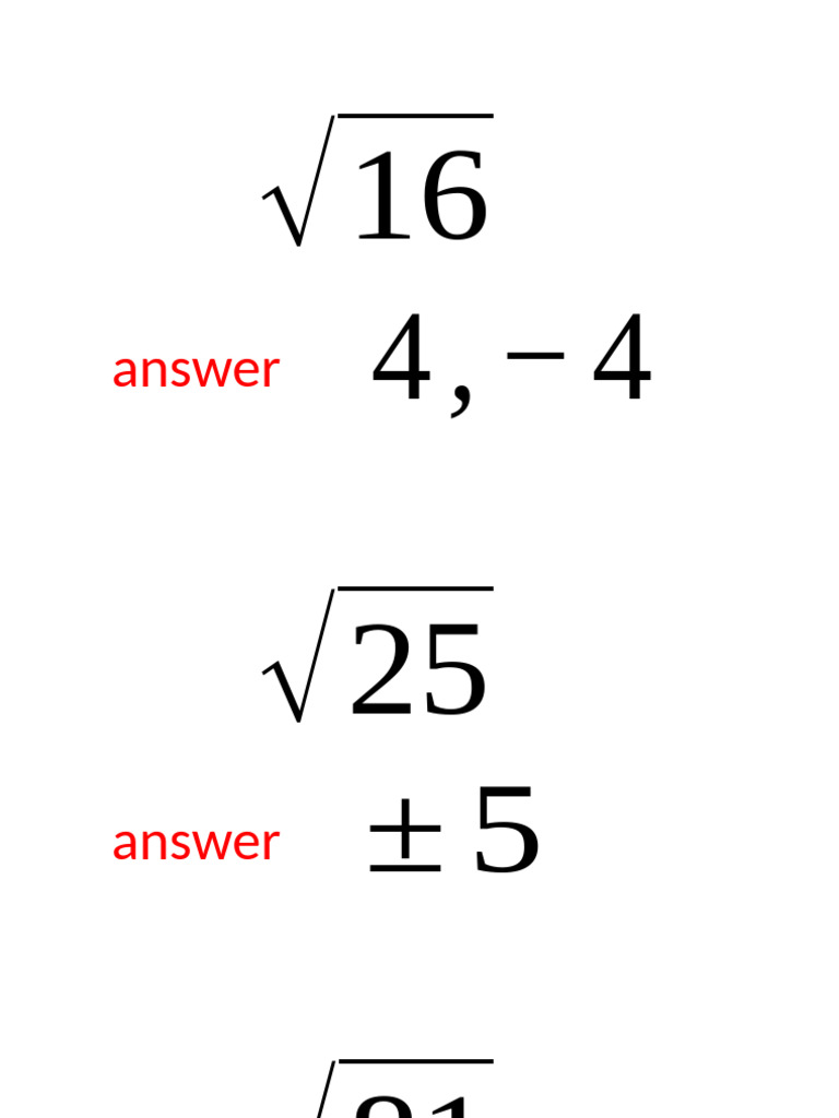 Extracting The Square Roots | PDF | Square Root | Quadratic Equation