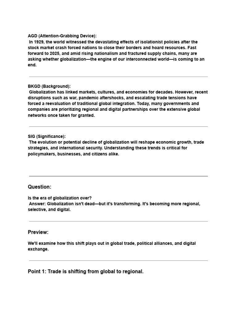 Globalization - Rise and Fall A Deep Analasis | PDF | Globalization ...