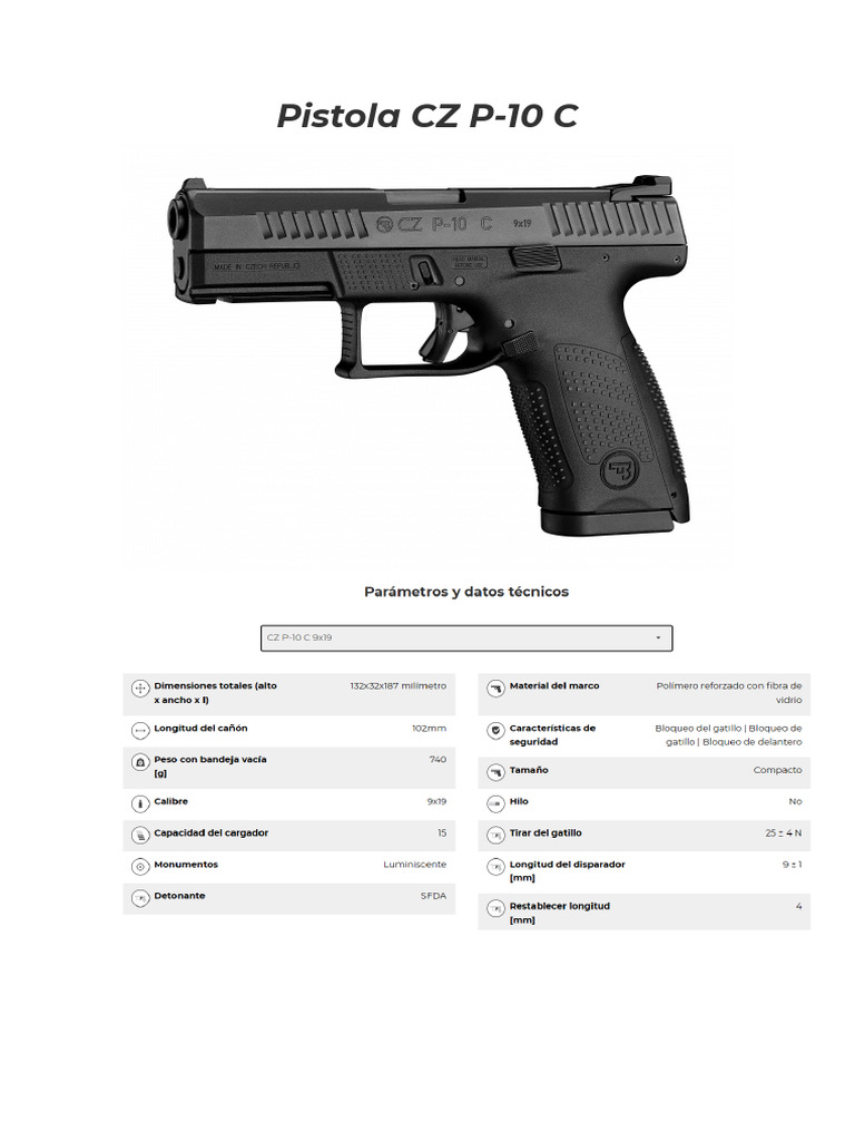 Pistola CZ P10 C | PDF