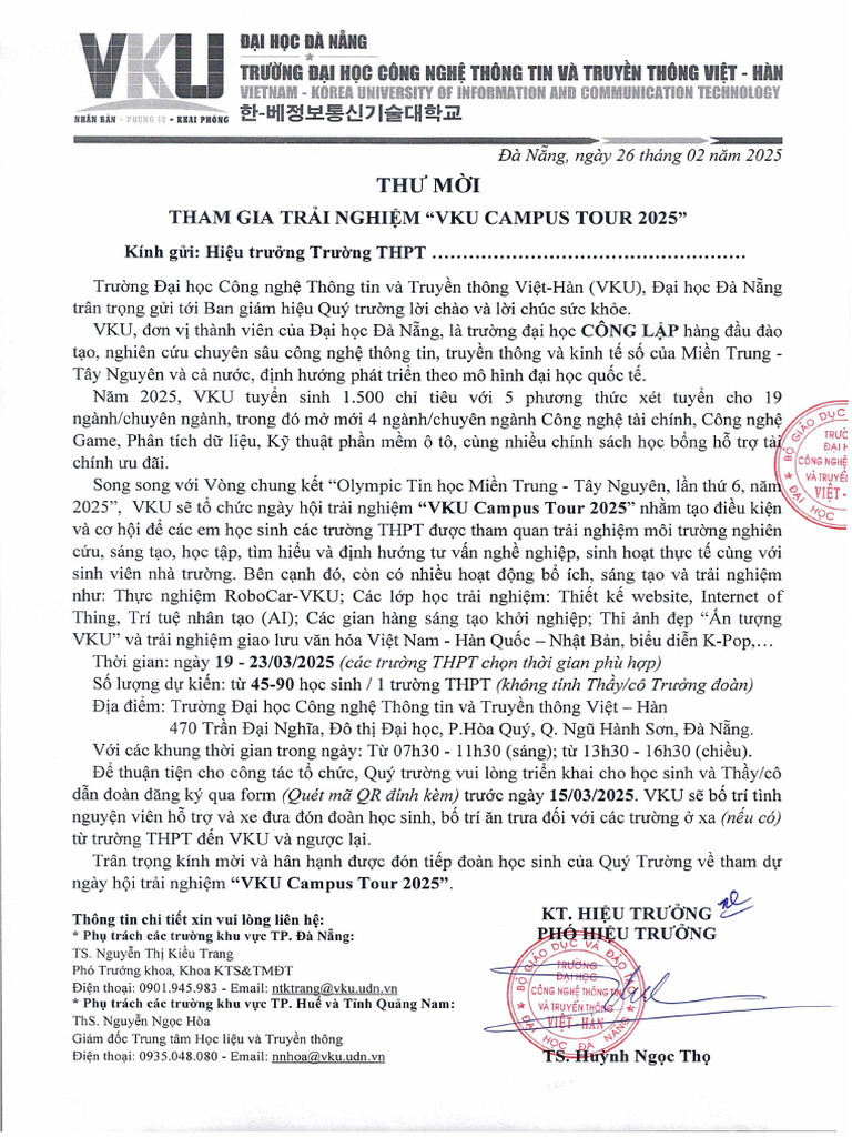 Thu Moi Vku Campus Tour 2025 - 0001 | PDF