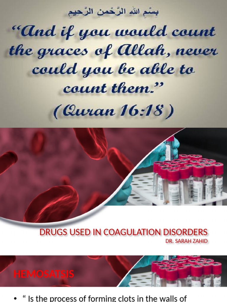 Drugs Used in Coag - disorders.nursING-1 | PDF | Coagulation | Platelet