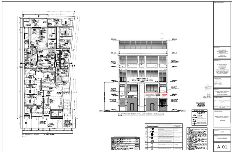 A-01 Arq-Planta - Elevacion (A1) | PDF