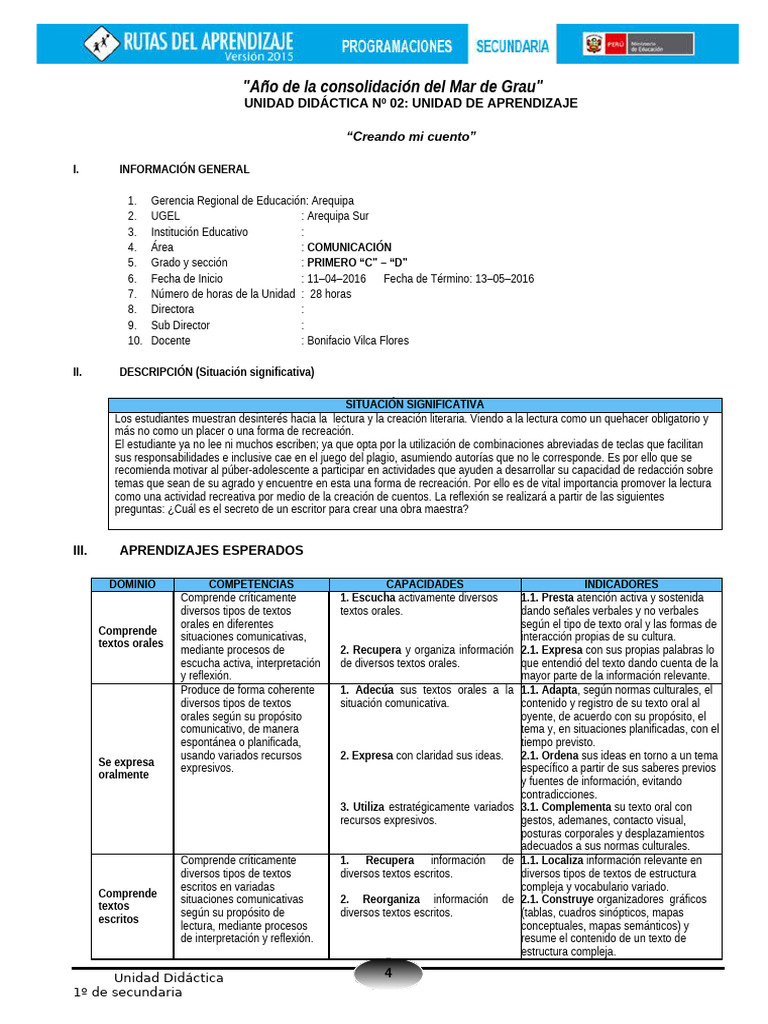 Creando Cuentos en Educación Primaria | PDF | Narración | Comunicación ...