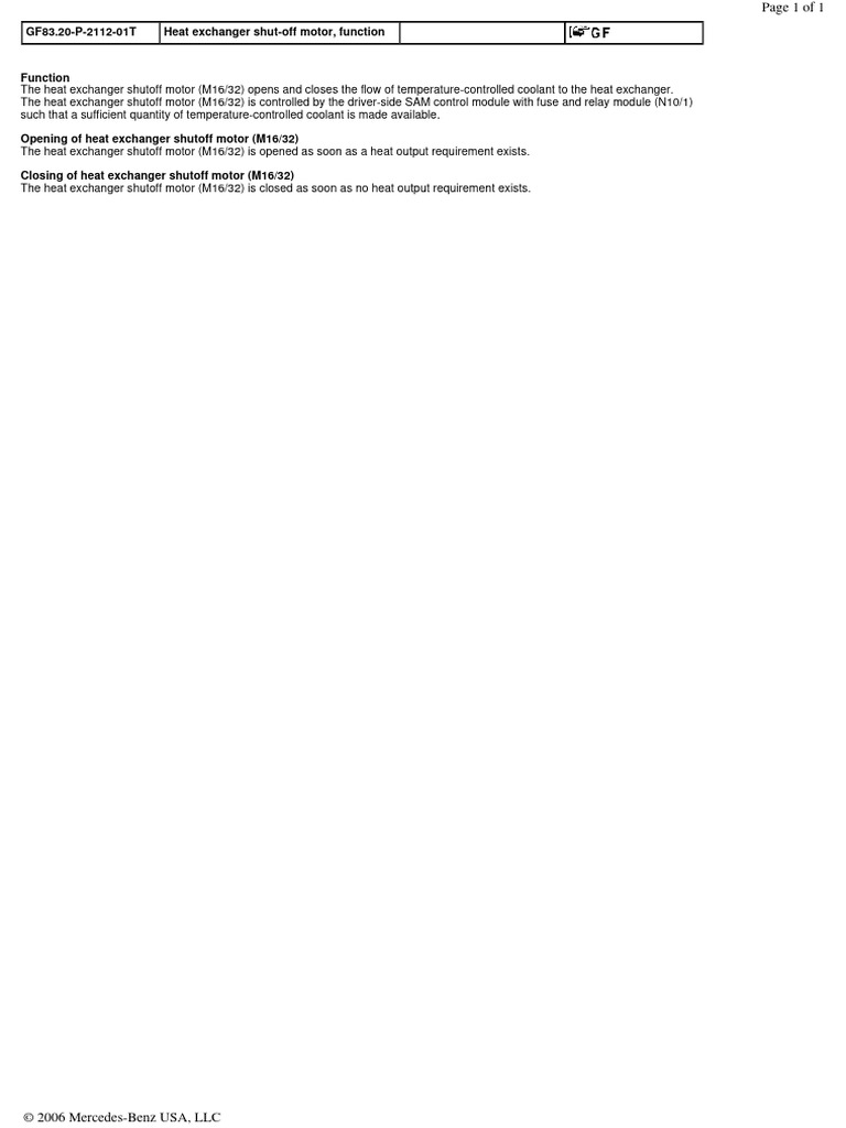 W211 M16 32 Function | PDF