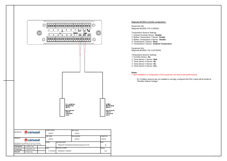 (EN) Megmeet Temperature Sensors Wiring To IO Unit, Rev. 0 | PDF ...