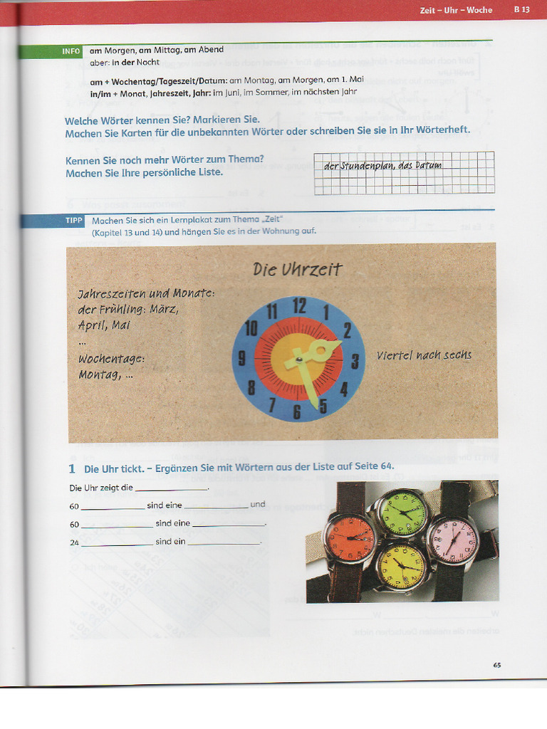 WS A1 Uhrzeit Datum Zeit | PDF