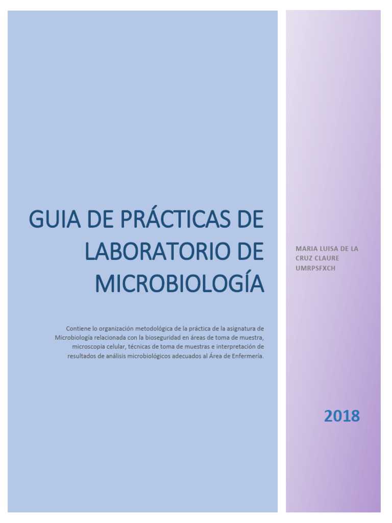 Guia Pract Micro2018 Practica | PDF | Microscopio | Tinción